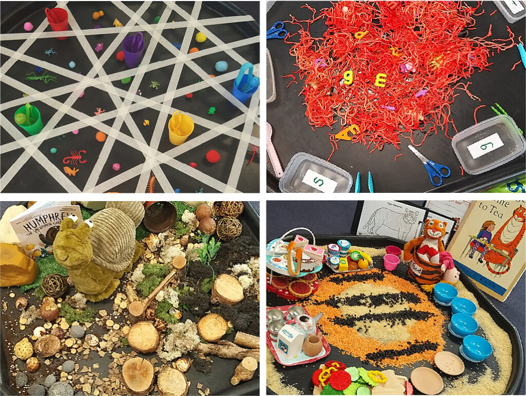 Children Explore Sensory Trays - Foljambe Primary School